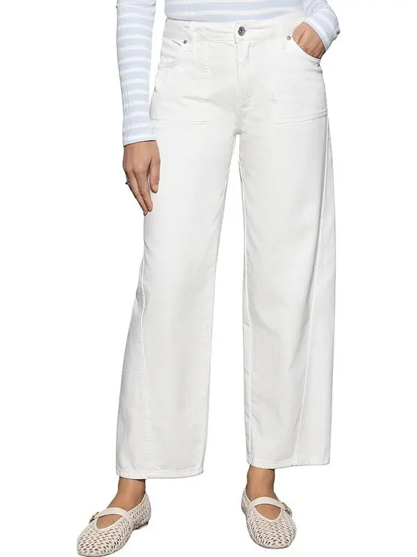 Sanctuary District High-rise Column Ankle Jeans - Bleached White