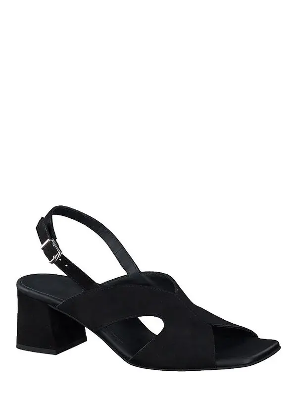 Paul Green Verona Slingback Sandals - Black Suede