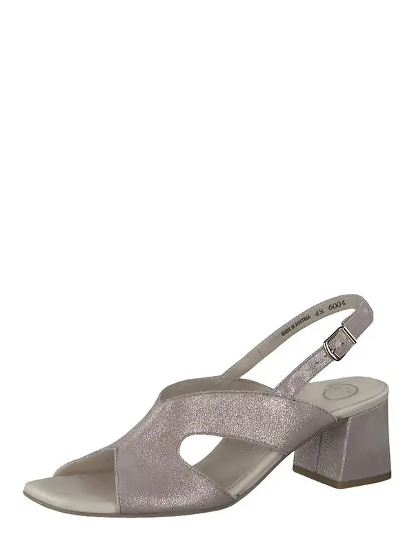 Paul Green Verona Slingback Sandals - Cache Metallic Suede