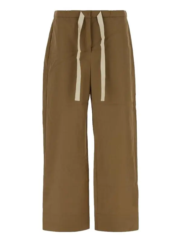 Max Mara Cotton Trousers - Brown