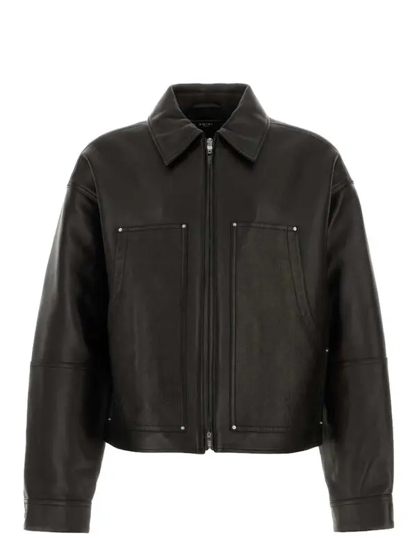 Amiri Leather Jacket - Black