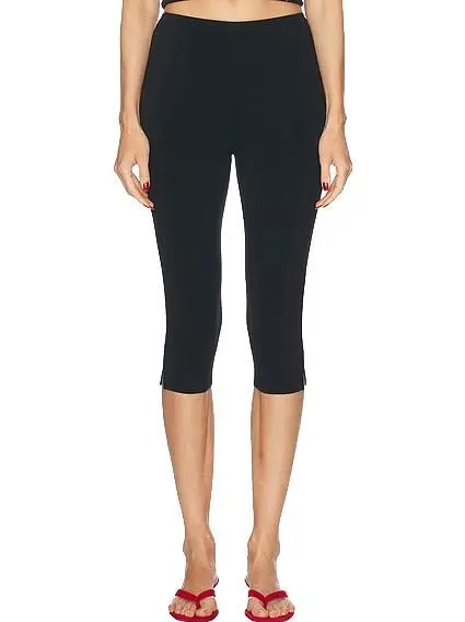 TOTEME Compact Knit Capri Trousers - Black