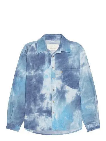 ERL Tie-dye Corduroy Overshirt - Blue