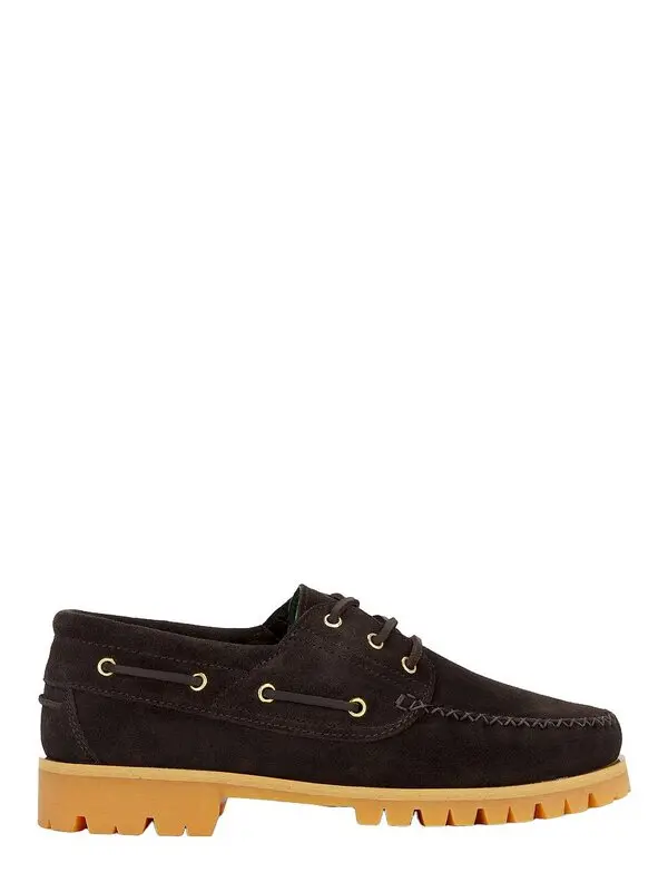 VINNY'S Aztec Boat Shoe - Dark Brown Suede