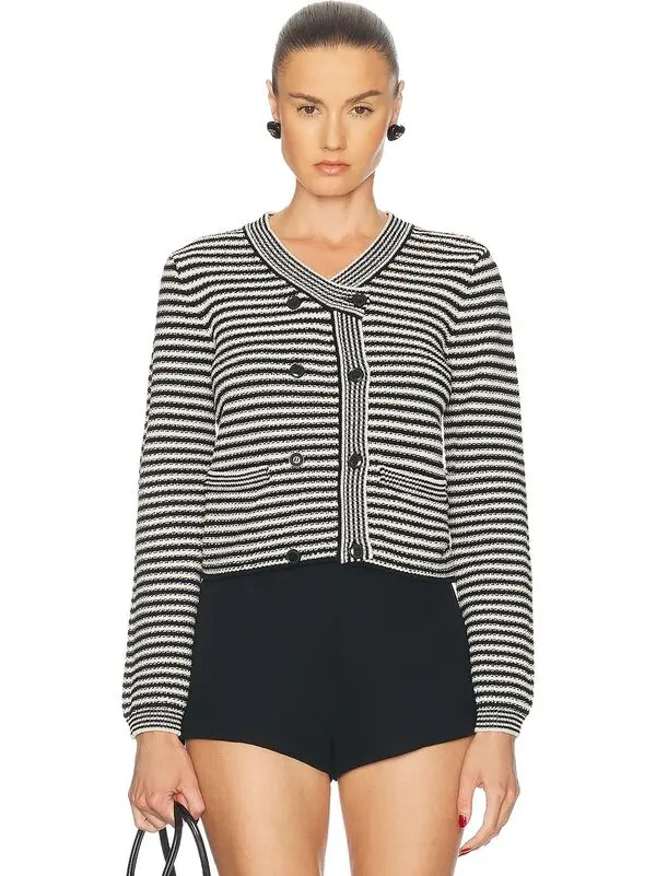 FRAME Court Cardigan - Black Multi