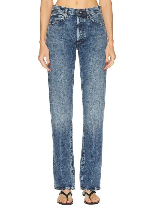 FRAME Vertical Straight Leg Jeans - Knock Out