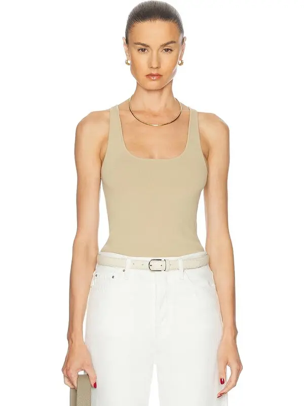 TOTEME Compact Knit Tank Top - Desert