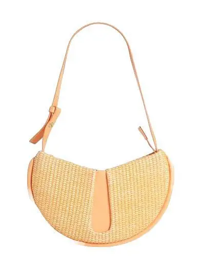 THEMOIRE Straw Hobo Bag - Orange