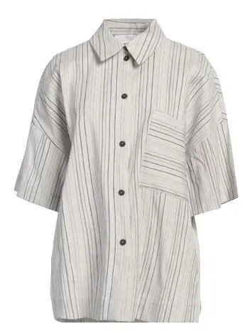 Erika Cavallini Striped Woven Shirt - Grey