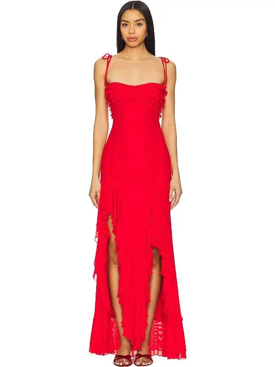 Majorelle Charrisse Gown - Cherry Red
