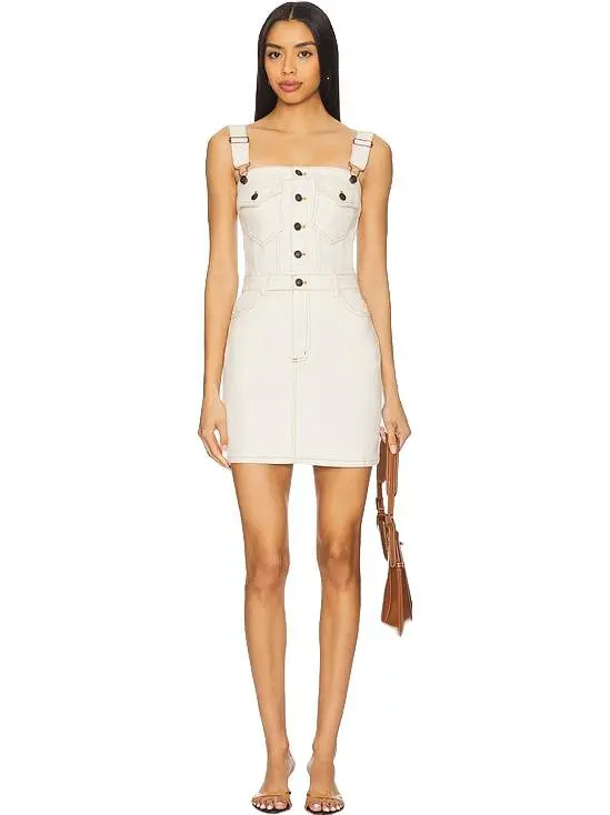 Steve Madden Lake Denim Mini Dress - Oatmeal