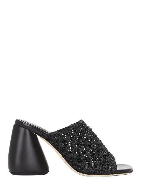 Dear Frances Drew Weave Mule - Black Weave