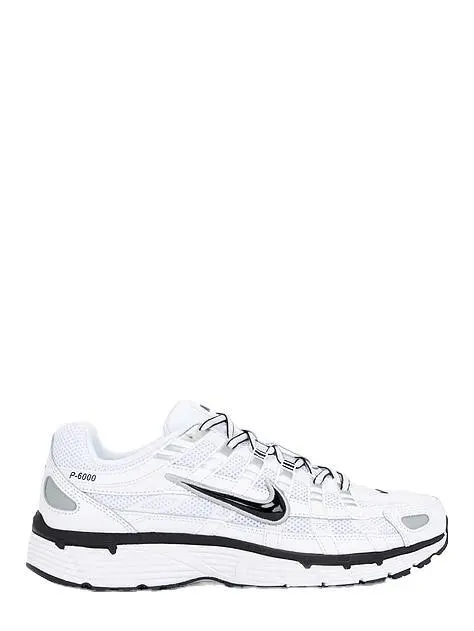 Nike P-6000 Sneakers - White  Black  & Metallic Silver