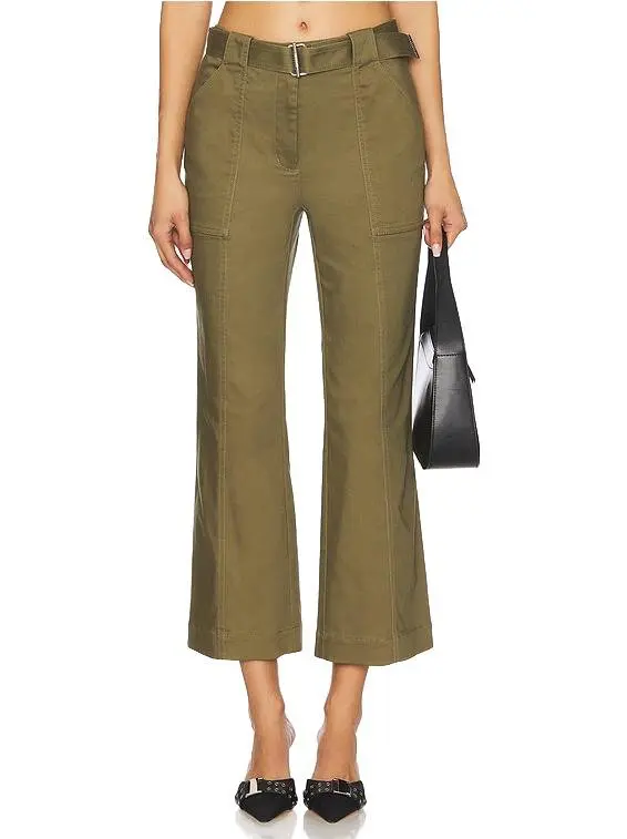 Simkhai Liza Cropped Pant - Army Green