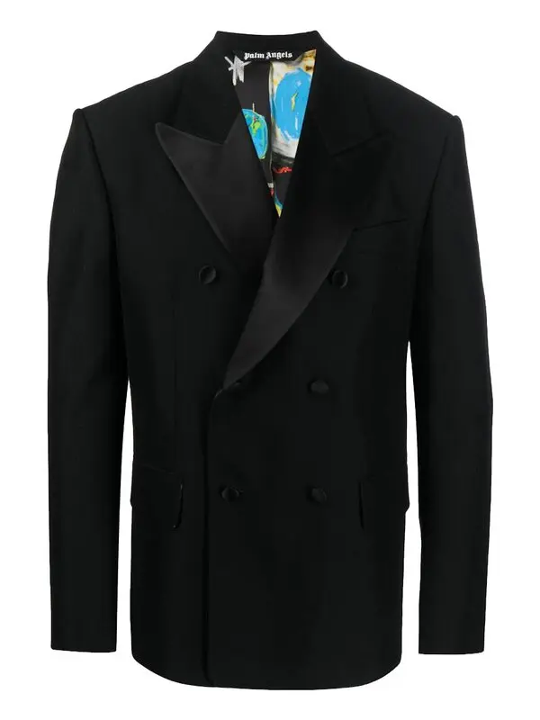 Palm Angels Starry Night Smoking Blazer - Black