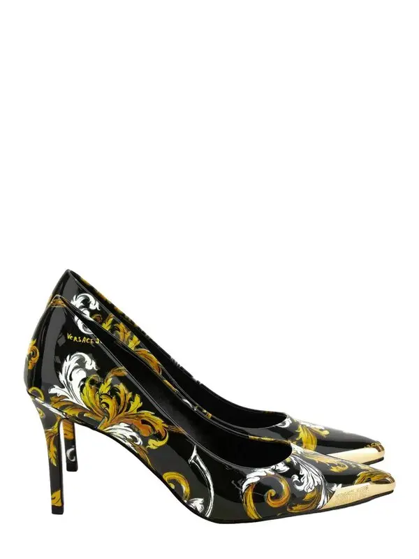 Versace Printed Pumps - Black