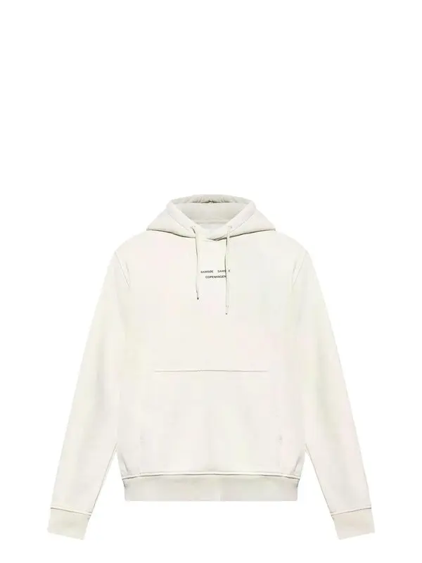 SAMSOE SAMSOE Logo-print Hoodie - White