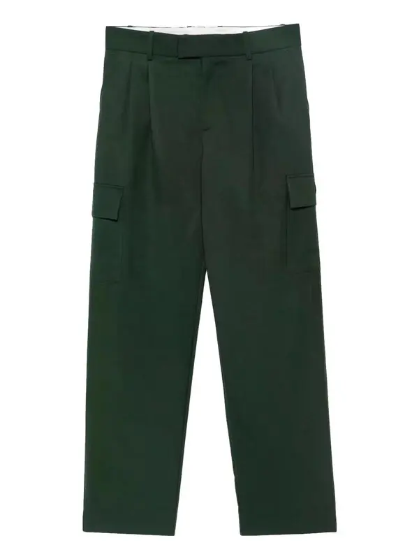 Drole De Monsieur Le Pantalon Cargo Laine Trousers - Green