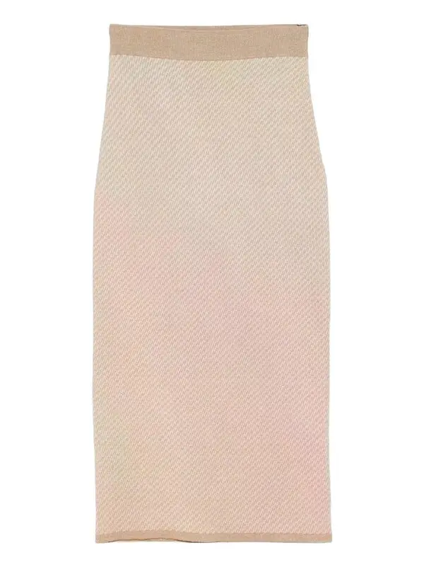 Fendi Ff Midi Skirt - Neutrals