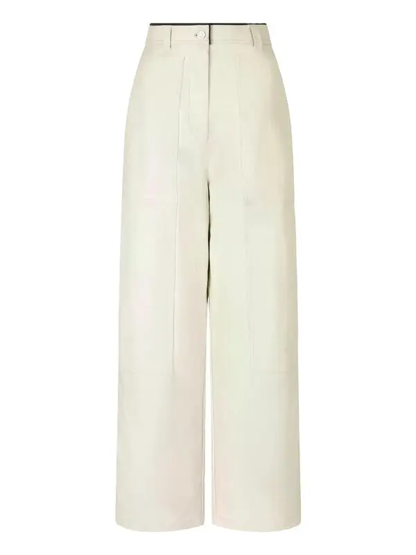 STUDIO TOMBOY Faux-leather Trousers - Neutrals