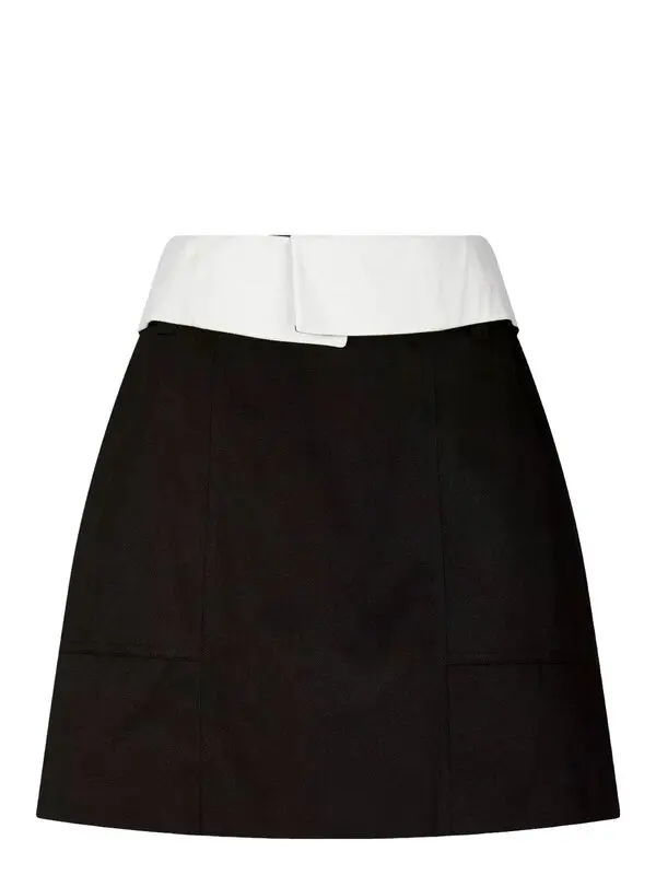 STUDIO TOMBOY Contrast-edge Mini Skirt - Black