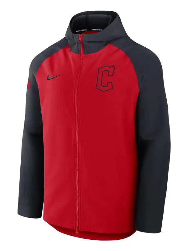 Nike Cleveland Guardians Authentic Collection Therma Mlb Full-zip Jacket - Red