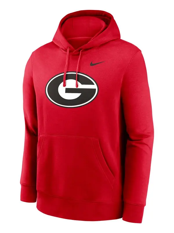 Nike Georgia Bulldogs Primetime Evergreen Club Primary Logo Pullover Hoodie - Red