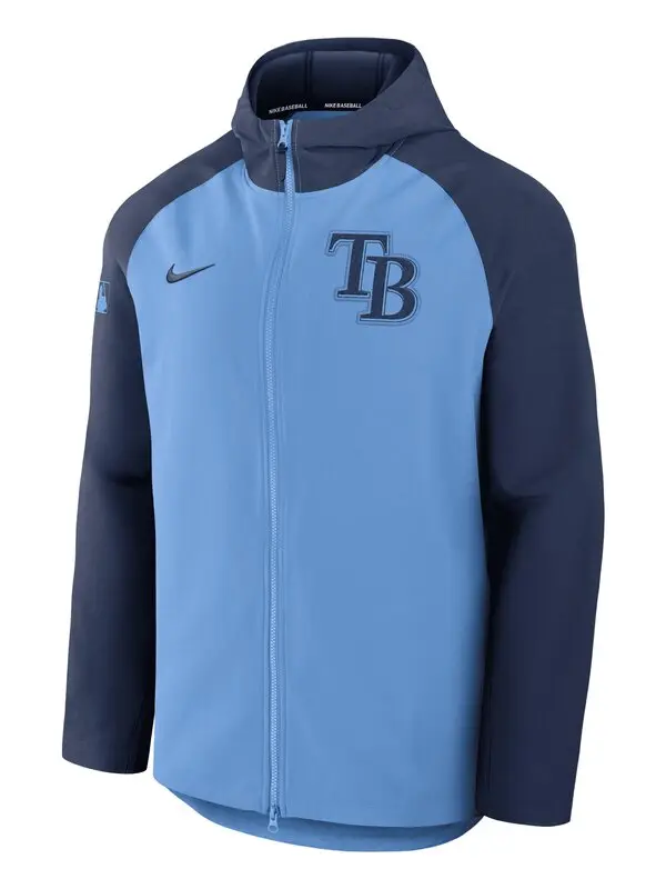 Nike Tampa Bay Rays Authentic Collection Therma Mlb Full-zip Jacket - Blue