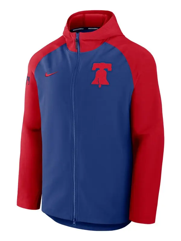 Nike Philadelphia Phillies Authentic Collection Therma Mlb Full-zip Jacket - Blue