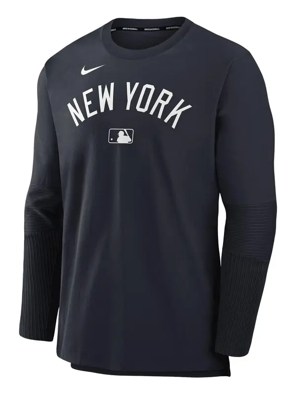 Nike New York Yankees Authentic Collection Player Dri-fit Mlb Pullover Sweatshirt - Blue