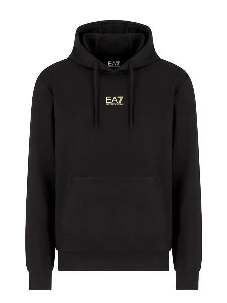 Emporio Armani Core Identity Cotton Hooded Sweatshirt - Black