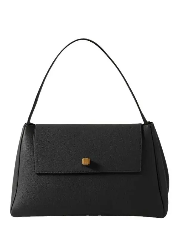 Khaite Audrey Textured-leather Shoulder Bag - Black