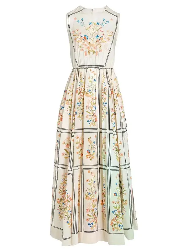 Giambattista Valli Scagliola-print Maxi Dress - White