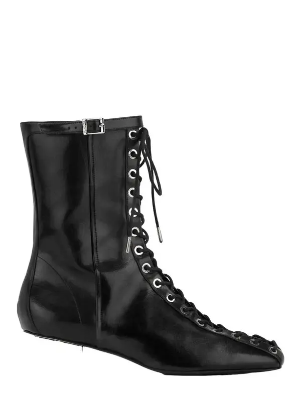 GANNI Leather Boots - Black
