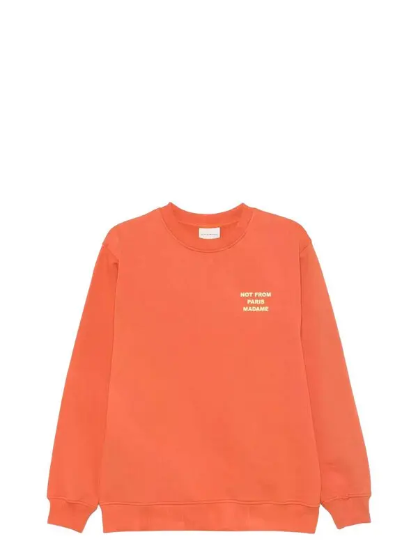 Drole De Monsieur Le Sweatshirt Slogan Top - Orange