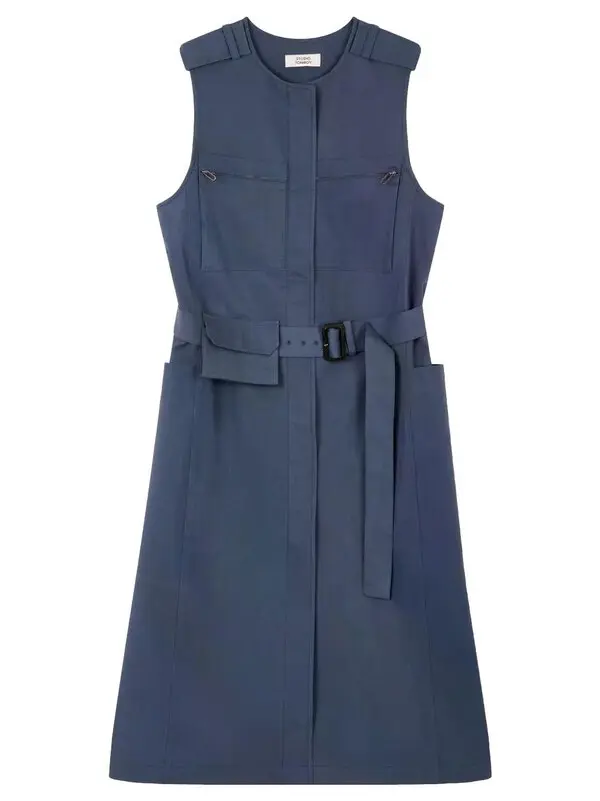 STUDIO TOMBOY Layered Sleeveless Midi Dress - Blue