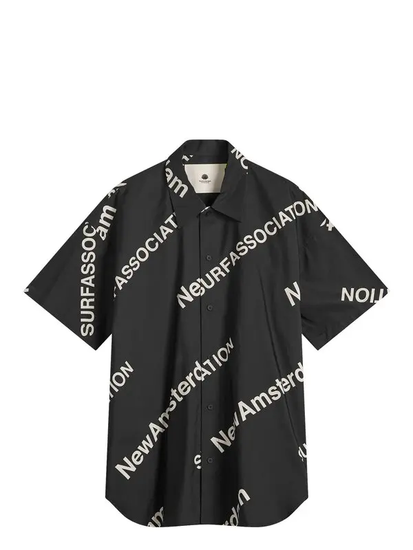 NEW AMSTERDAM SURF ASSOCIATION Logo Printed Shirt - Black Base