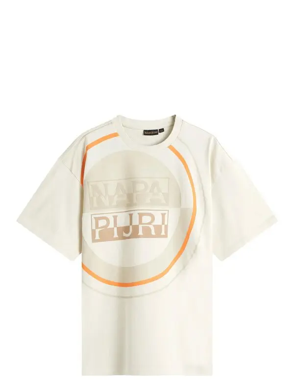 NAPAPIJRI Premium Macro Dimension Print T-shirt - Beige Dimity