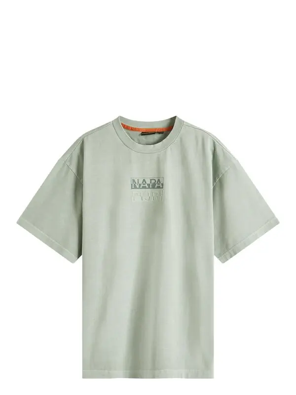 NAPAPIJRI Split Logo T-shirt - Green Mil G1