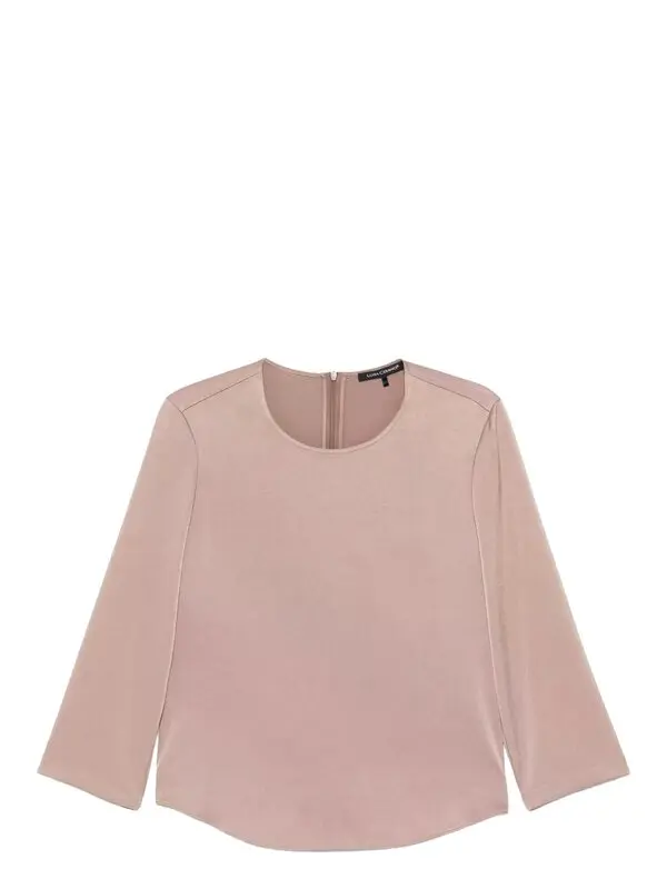 LUISA CERANO Satin Blouse - Brown