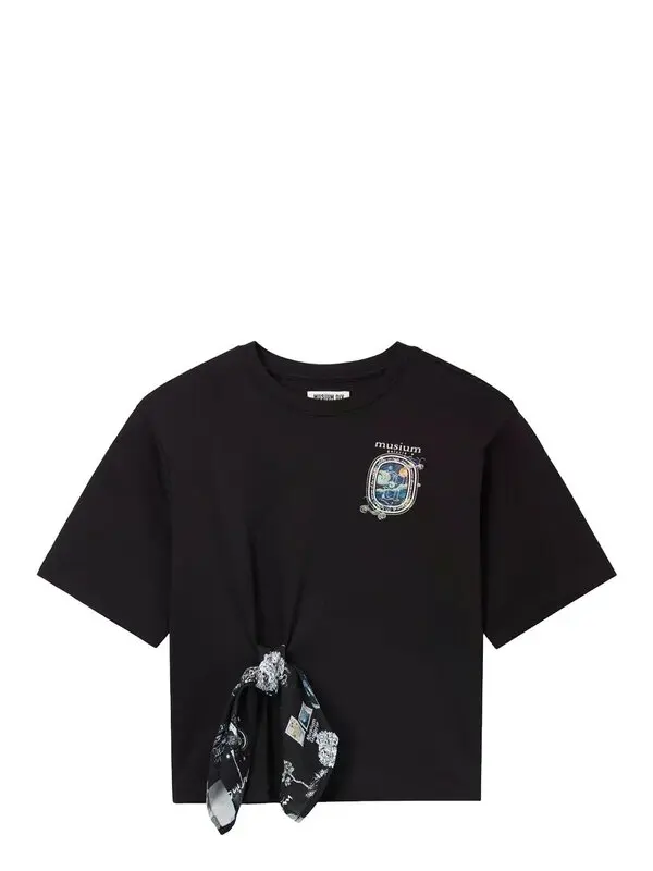 MUSIUM DIV. Logo-embroidered T-shirt - Black
