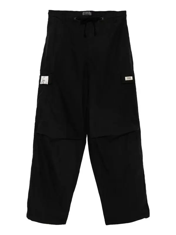 Izzue Cotton Cargo Trousers - Black