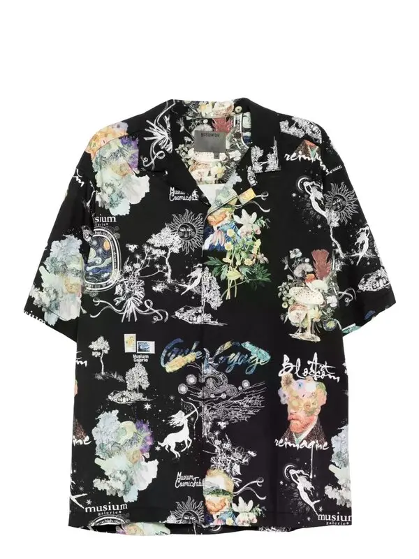 MUSIUM DIV. Graphic-print Shirt - Black