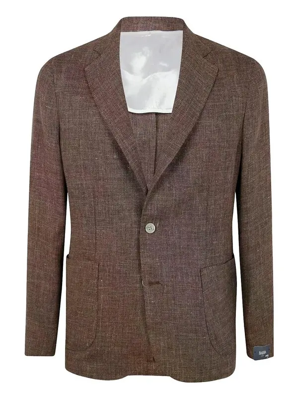 BARBA NAPOLI Single-breasted Blazer - Brown