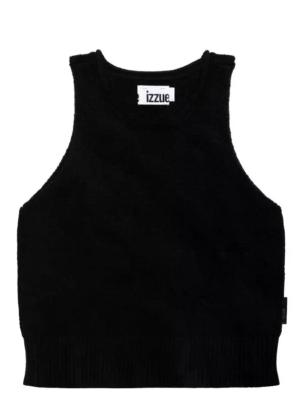 Izzue Knitted Tank Top - Black