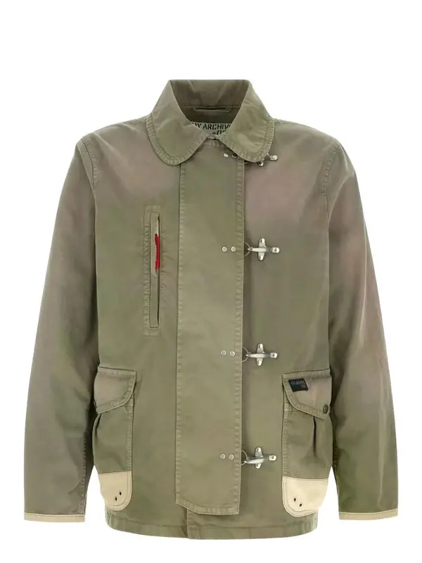 FAY 4-ganci Twill Jacket - Green