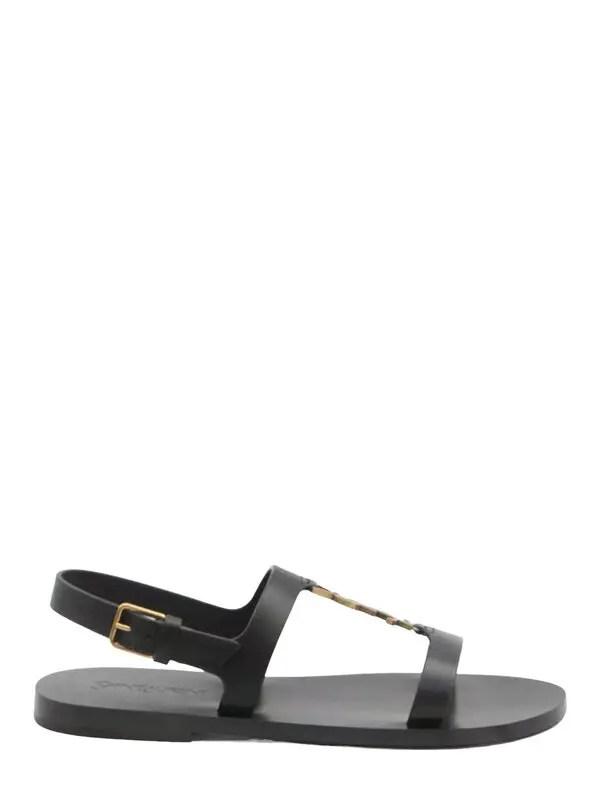 Saint Laurent Cassandre Sandals - Black