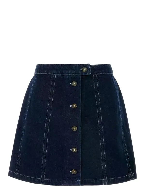 A.p.c. Pipa Denim Skirt - Blue