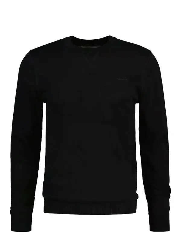 Gant Logo-embroidered Sweater - Black