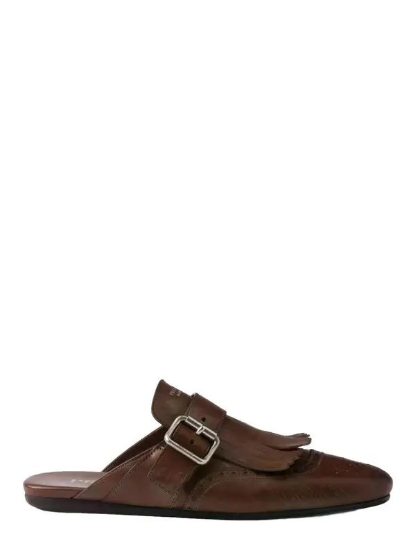 Prada Shuffle Mules - Brown